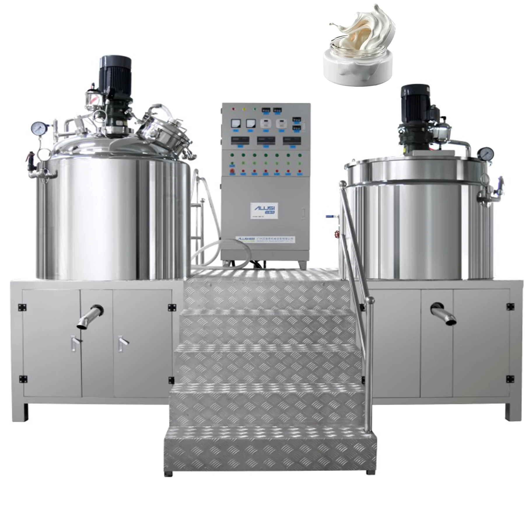 1000l Fixed Type Stainless Steel Mixing Tank Overhead Stirrer Vacuum ...