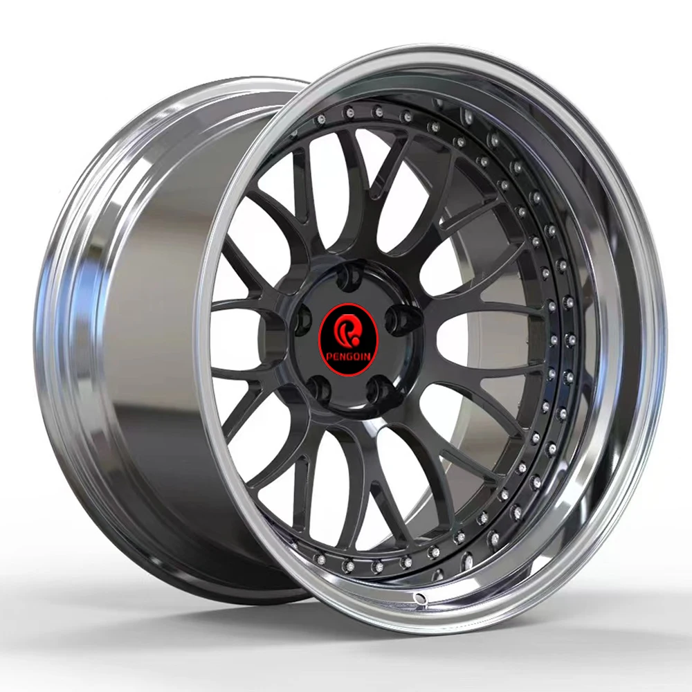 Black Luxury Wheel Deep Concave Dish 21 Alloy 19 Rims Beadlock Car Two ...