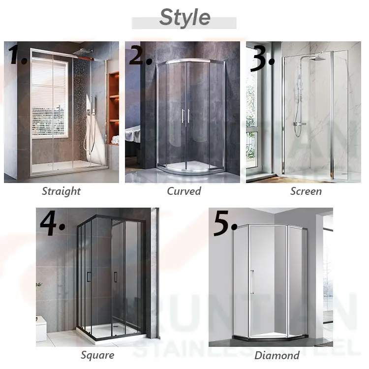 Modern Completely Frameless Neo Angle Black Shower Cabin Cubicle Set ...