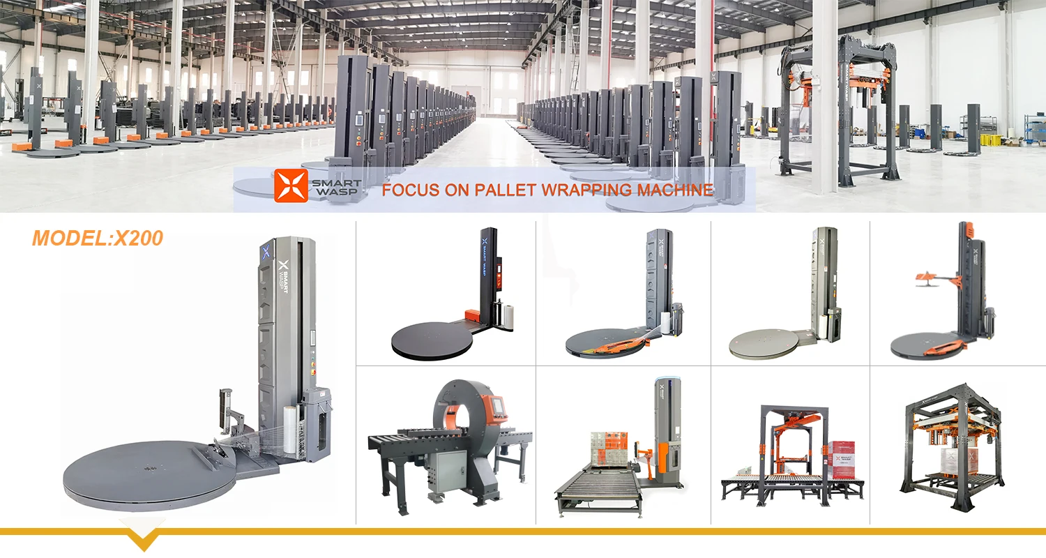 Smart Wasp Pneumatic Type Fully Auto Pallet Wrapping Machine With ...