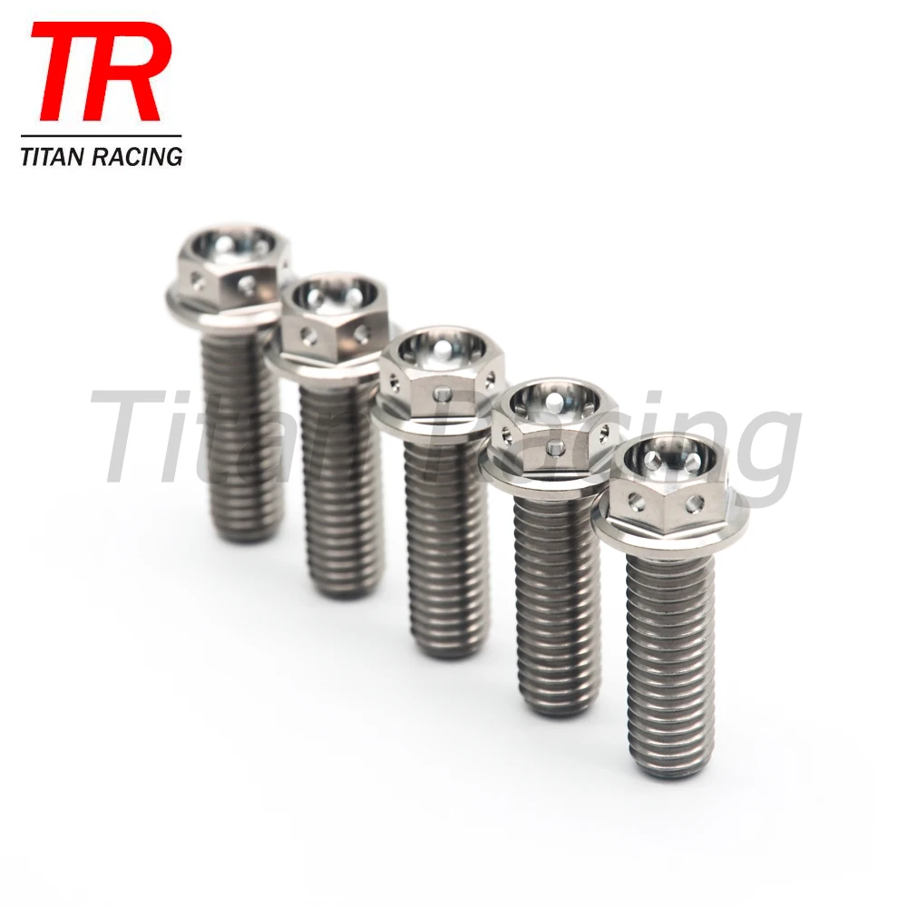 M6 M8 M10 M12 Gr5 Motorcycle bolts Titanium Hex Flange Bolts with ...