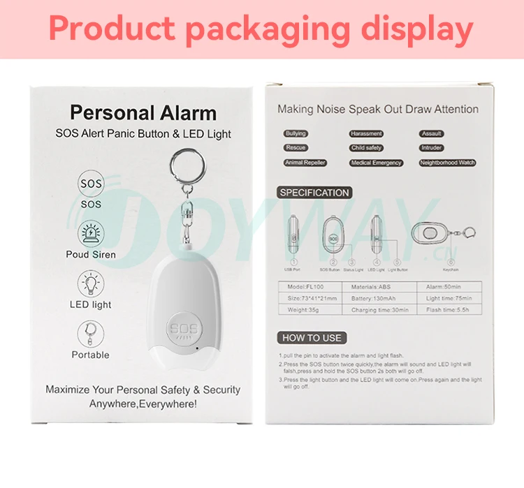 Alibaba.com: 130dB female dangerous electric self defense alarm ...