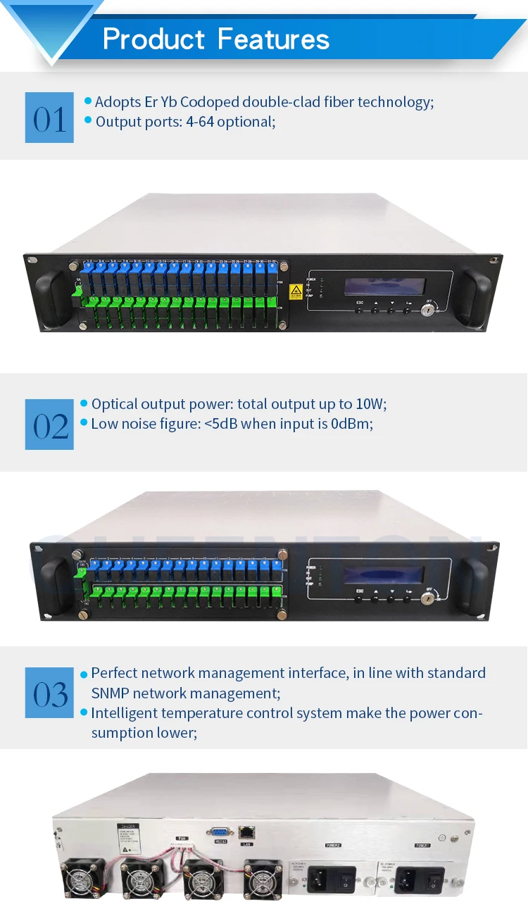 Gpon Olt Network Pon Wdm Edfa 2u 32 Ports Single-mode 1550 ...