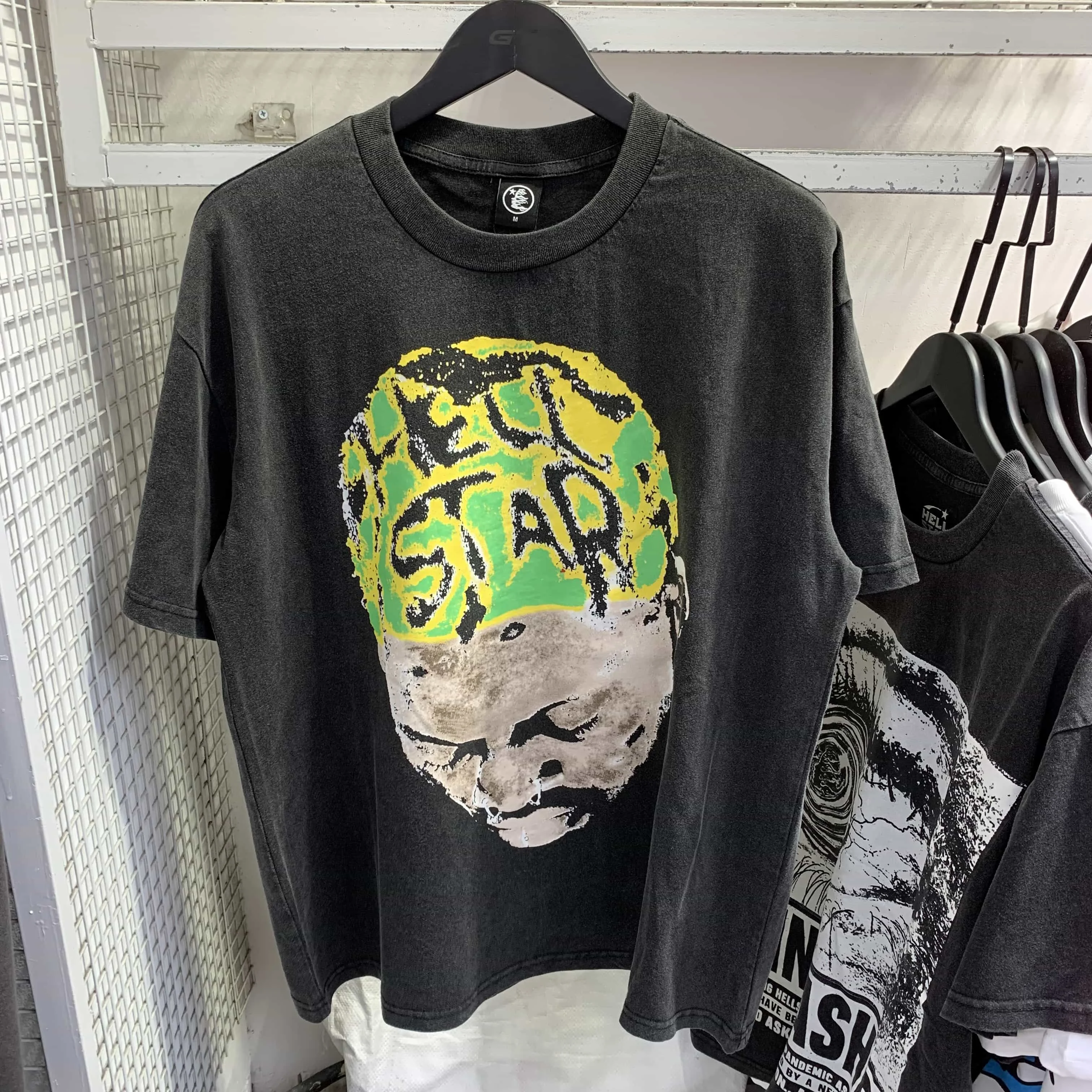 1:1 High Quality Hellstar Rodman Green Men's T Shirt Men Women's Short ...