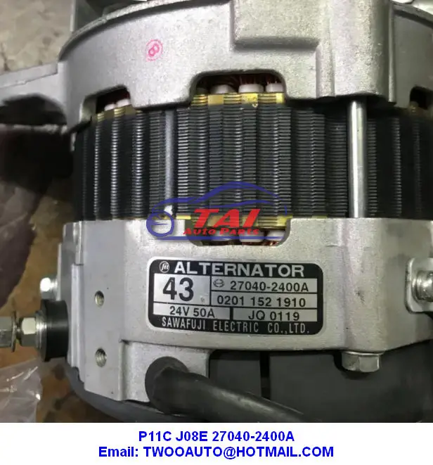 Genuine For Hino P11c J08e 24v 50a 27040-2400a Engine Parts - Buy ...