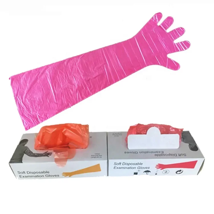 Cow Obstetrics Palpation AI Long Sleeve VET Gloves by Okuny