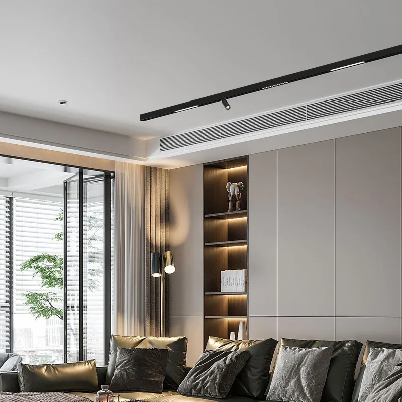 48v Magnetic Led Track Light Linear Mini Track Spot Light Cob Spotlight ...