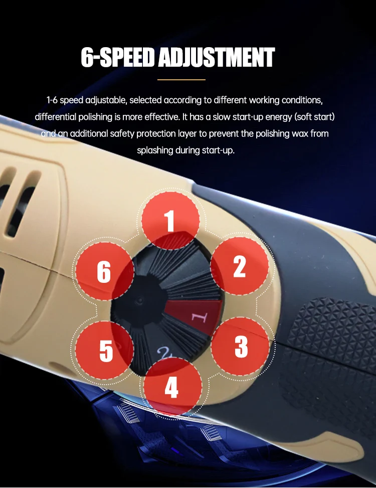 12V Dual Action Rotary Electric Car Polisher - Versatile & Powerful