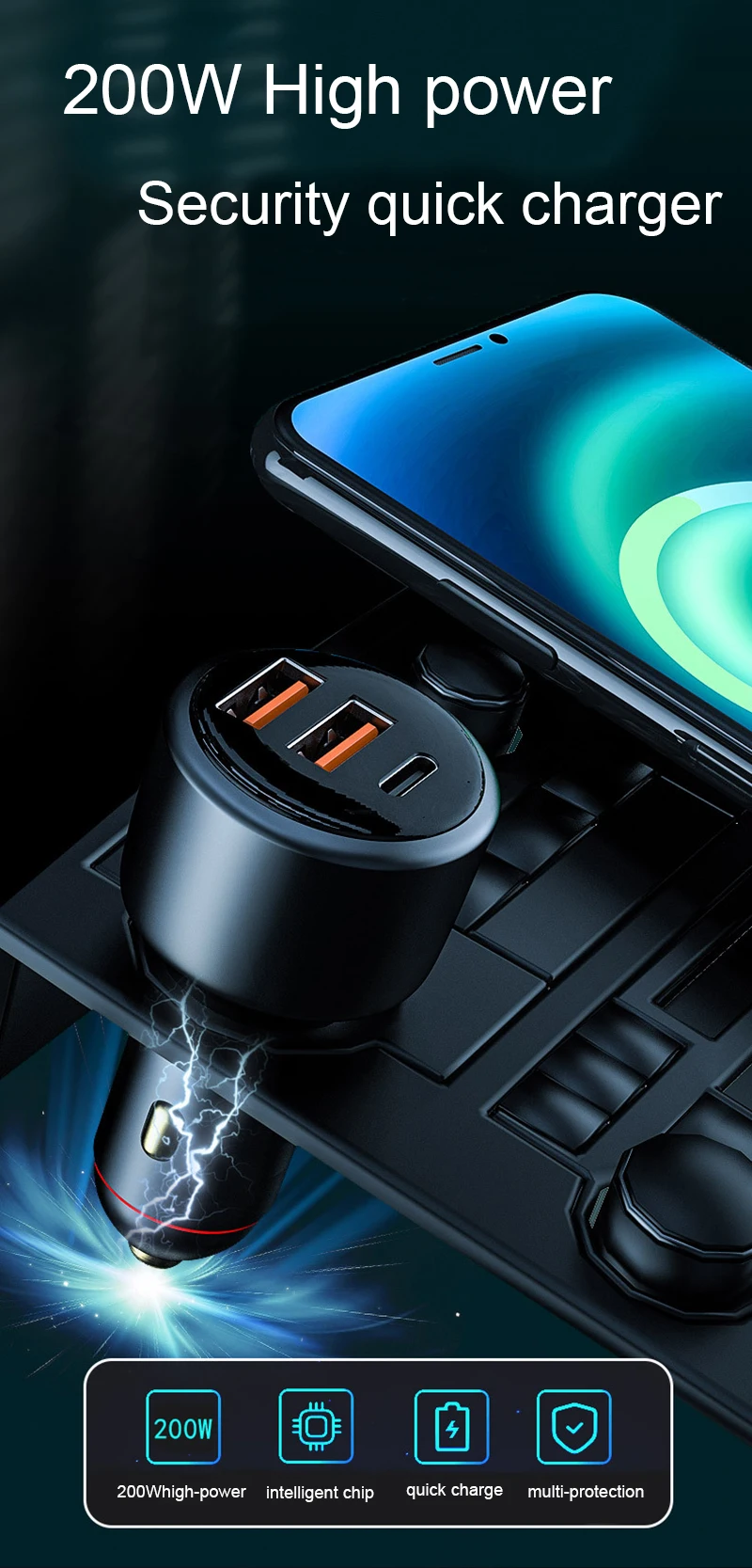 QC 3.0 PD 30W 36W 60W 65W 125W 200W Cargadores Chargeur Dual USB+Type C ...