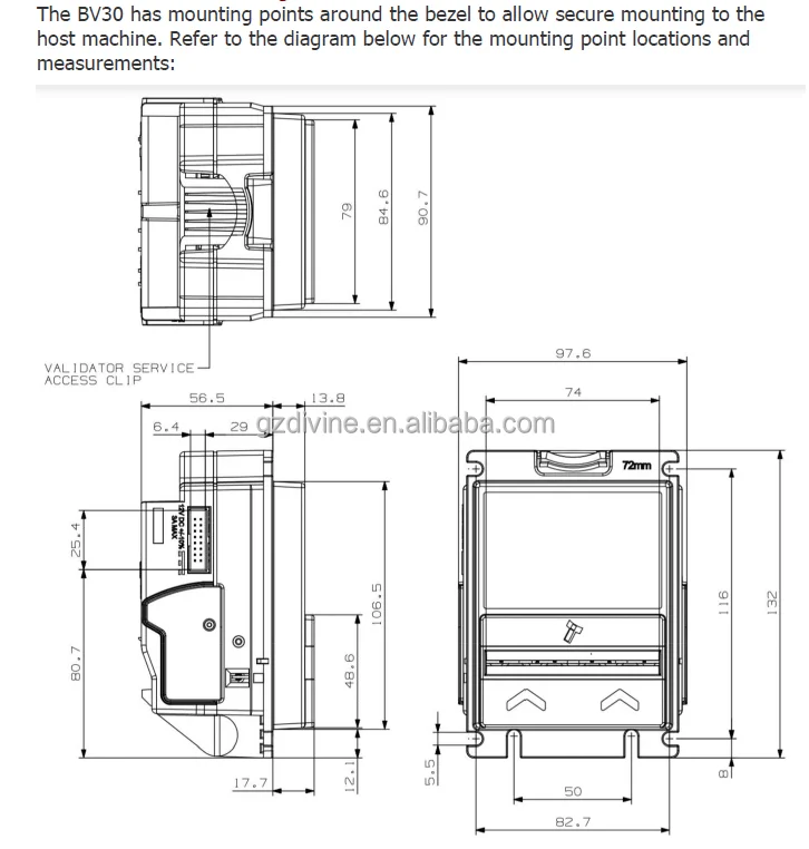 Bill Validator Acceptor For Vending Machine Game Machine Itl Bv30 Bill ...