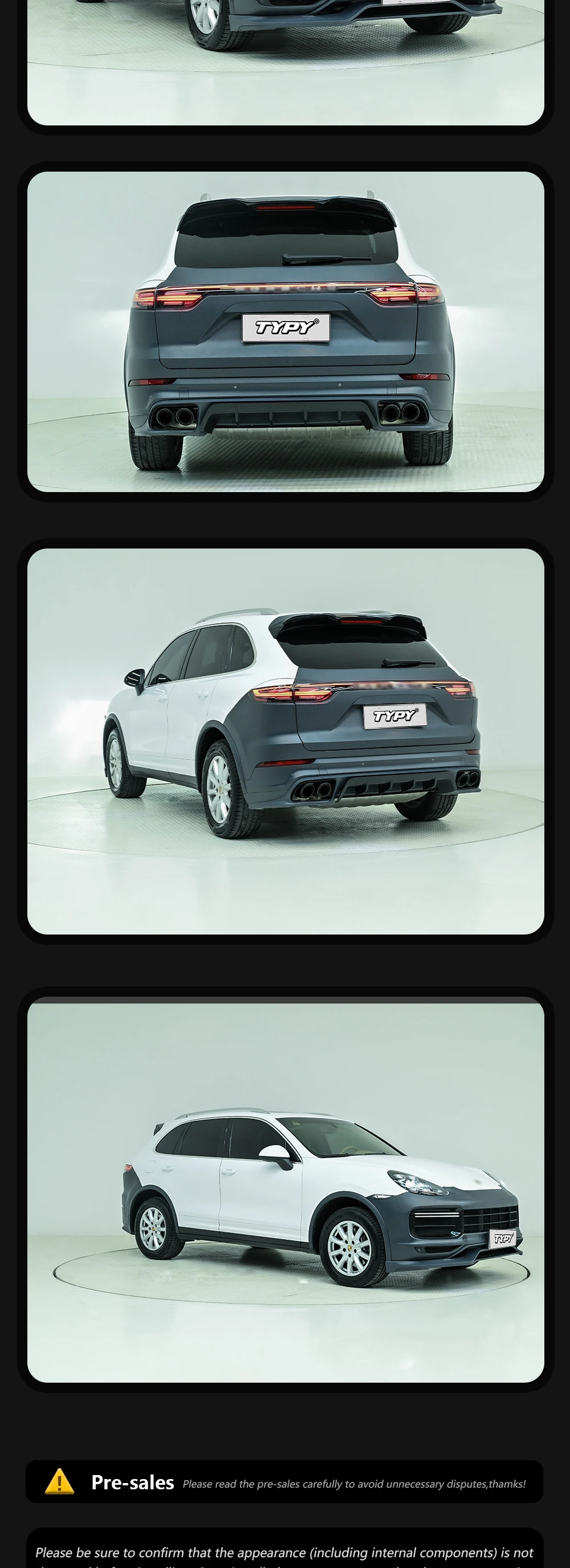 TYPY Auto Bodykit for Porsche Cayenne 2011-2014 Upgrade