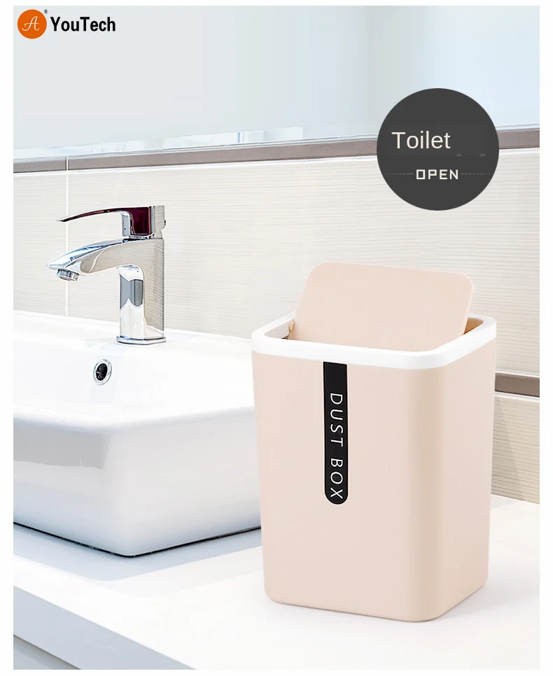 Creative Mini Small Waste Bin Desktop Garbage Basket Home Table Plastic ...