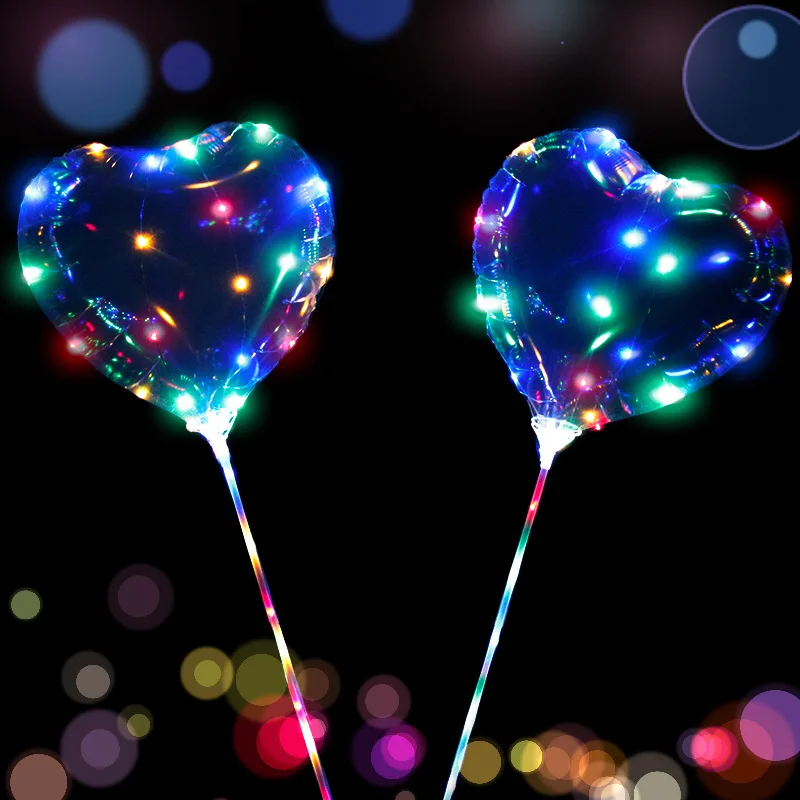 Bobo Ballon Lights Flashing Led Helium Balloons Big Size Clear Pvc Rose ...