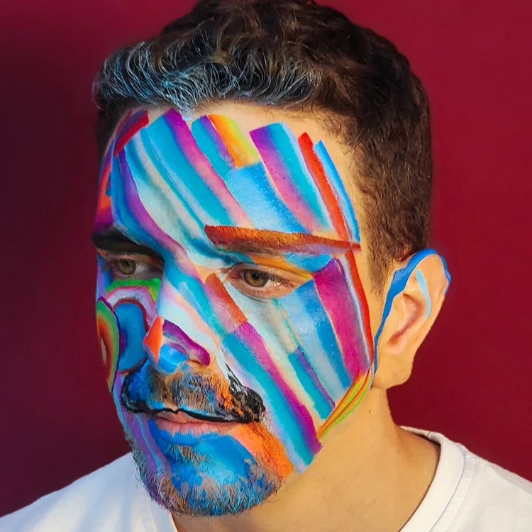 Colorful Professional Halloween Makeup Glitter Bar Split Cakes Face ...