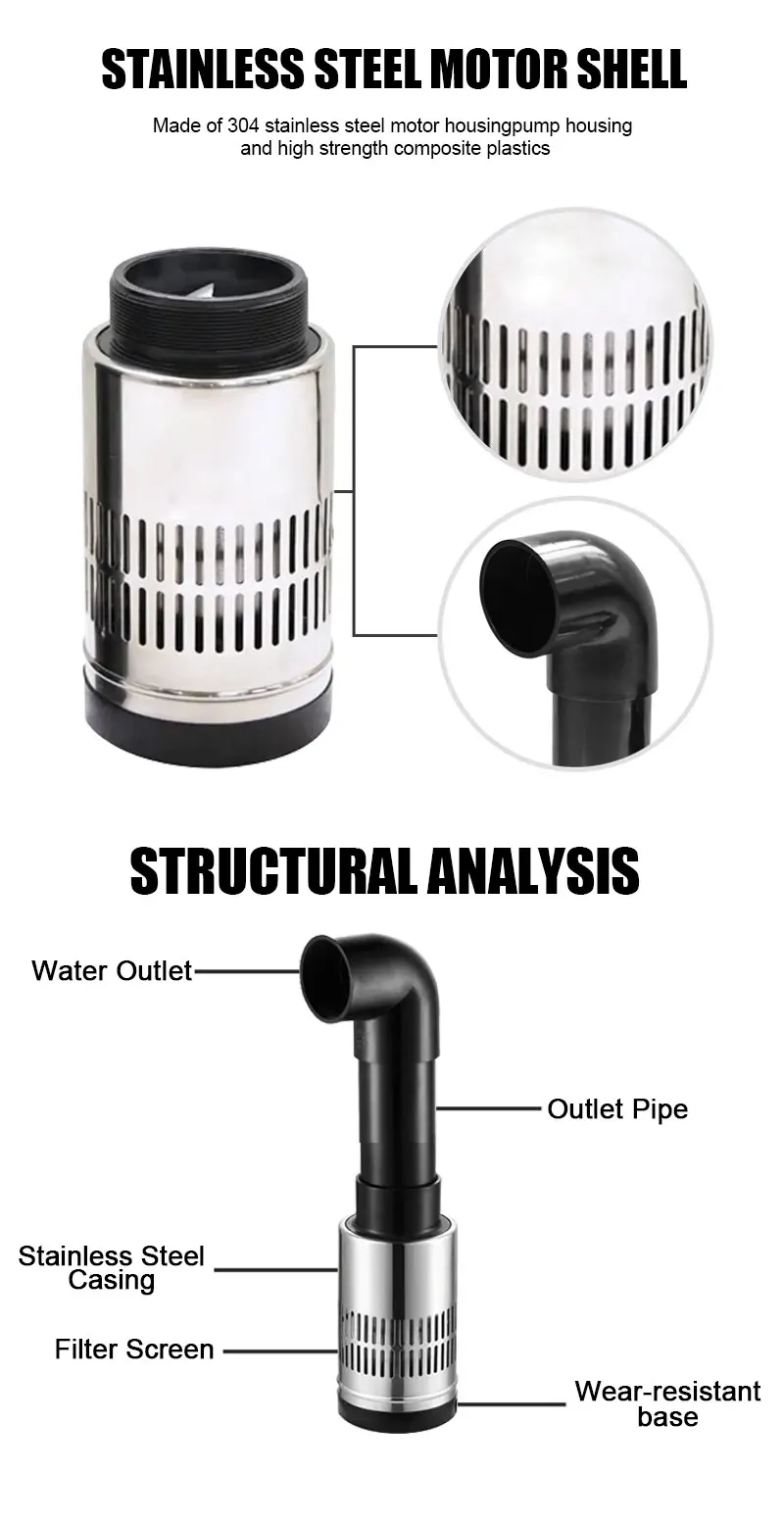 Energy Saving Fish Pond Pusher Circulating Submersible Pump Large Flow ...