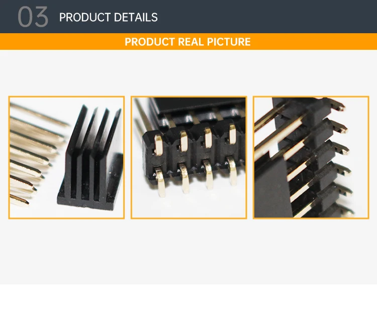 2x40 1x40p Pin Header Single Double Row Pcb Connector Male Right Angle Pin Header 2.54mm Male ...