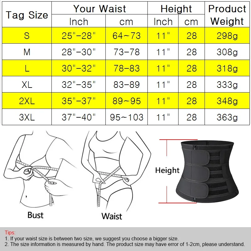 Women Waist Trainer Neoprene Body Shaper Belt Slimming Belt Sheath ...