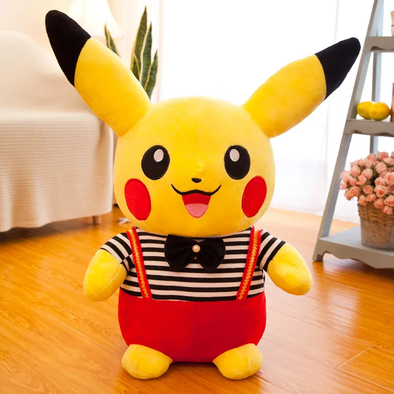 80cm Pokemoned Pikachu Plush Toys Cartoon Cute Pikachu Plush Doll Soft ...