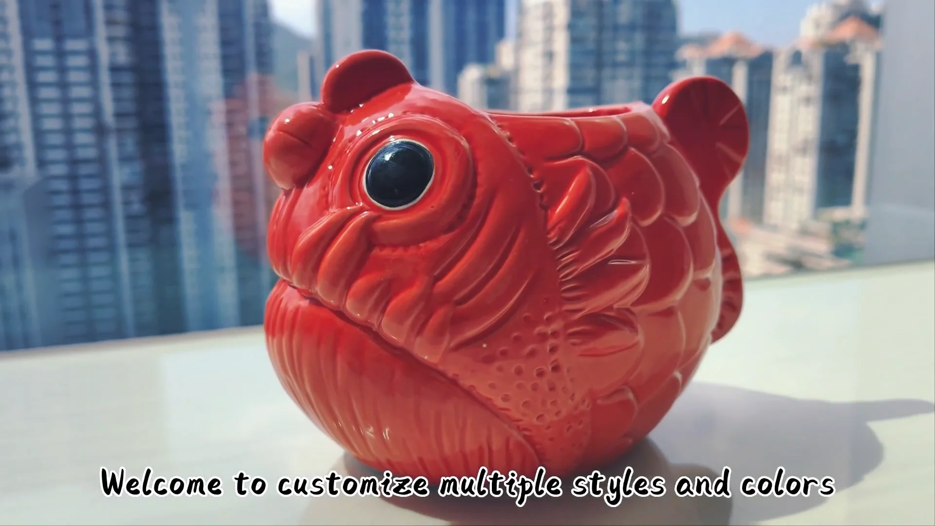 Custom Hawaiian Ceramic Cocktail Volcano Bowl Decorative Summer Beach ...