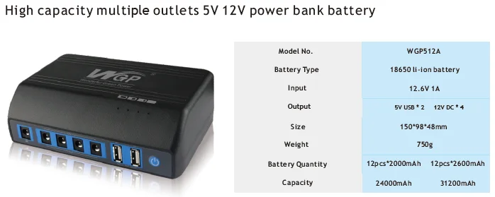 Wgp Wifi Router Mini Ups Cctv Camera Battery Box Modem Backup Dc Online ...