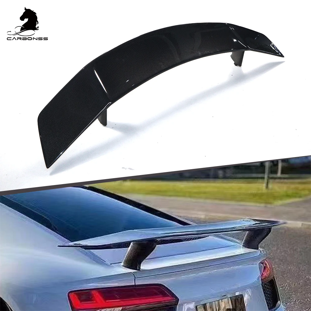 2017+ Car Spoiler R8 Rear Spoiler V Style Carbon Fiber Gt Wing Rear ...