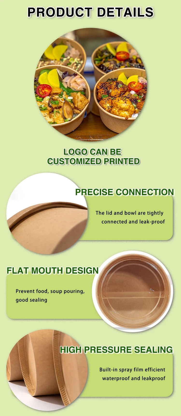 Chuangmei 16oz Compostable Soup Bowls - Durable & Eco-friendly