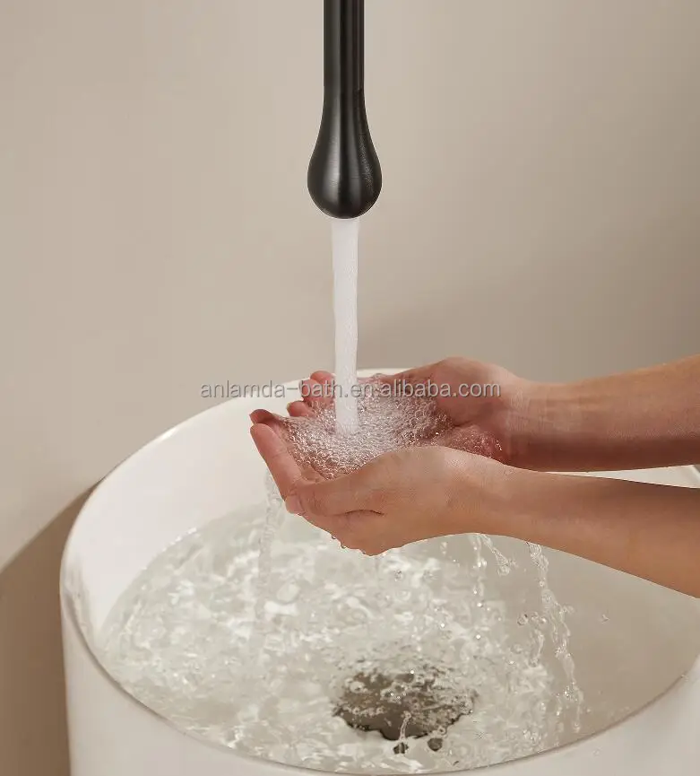 New Design Ceiling Faucet Brass Basin Faucet Water Drop Tap Bathroom ...