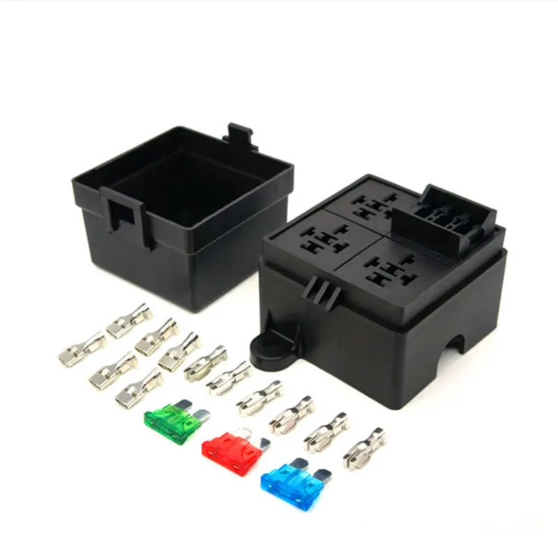 12V Fuse and Relay Box Block Kit 6 Slots Universal ATC/ATO Blade Fuse ...