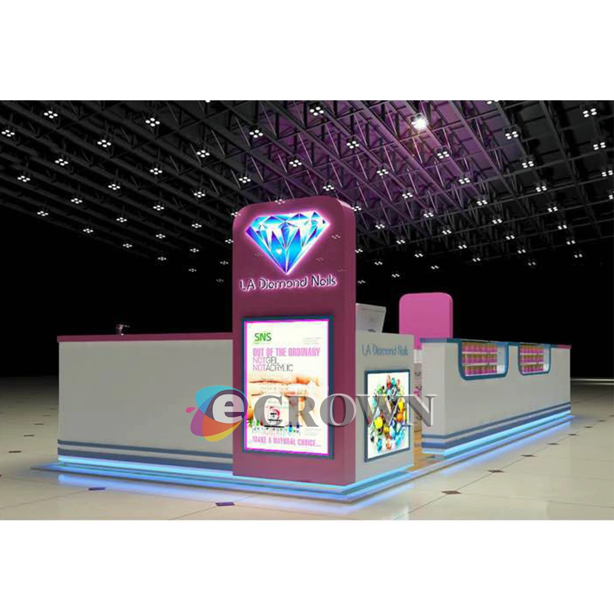 Kiosk design display booth counter kiosk Lighting kiosk design Mall ...