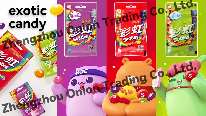 40g Skittless Exotic Snacks Exotic Candy Color Sandwich Fruit Gummies ...