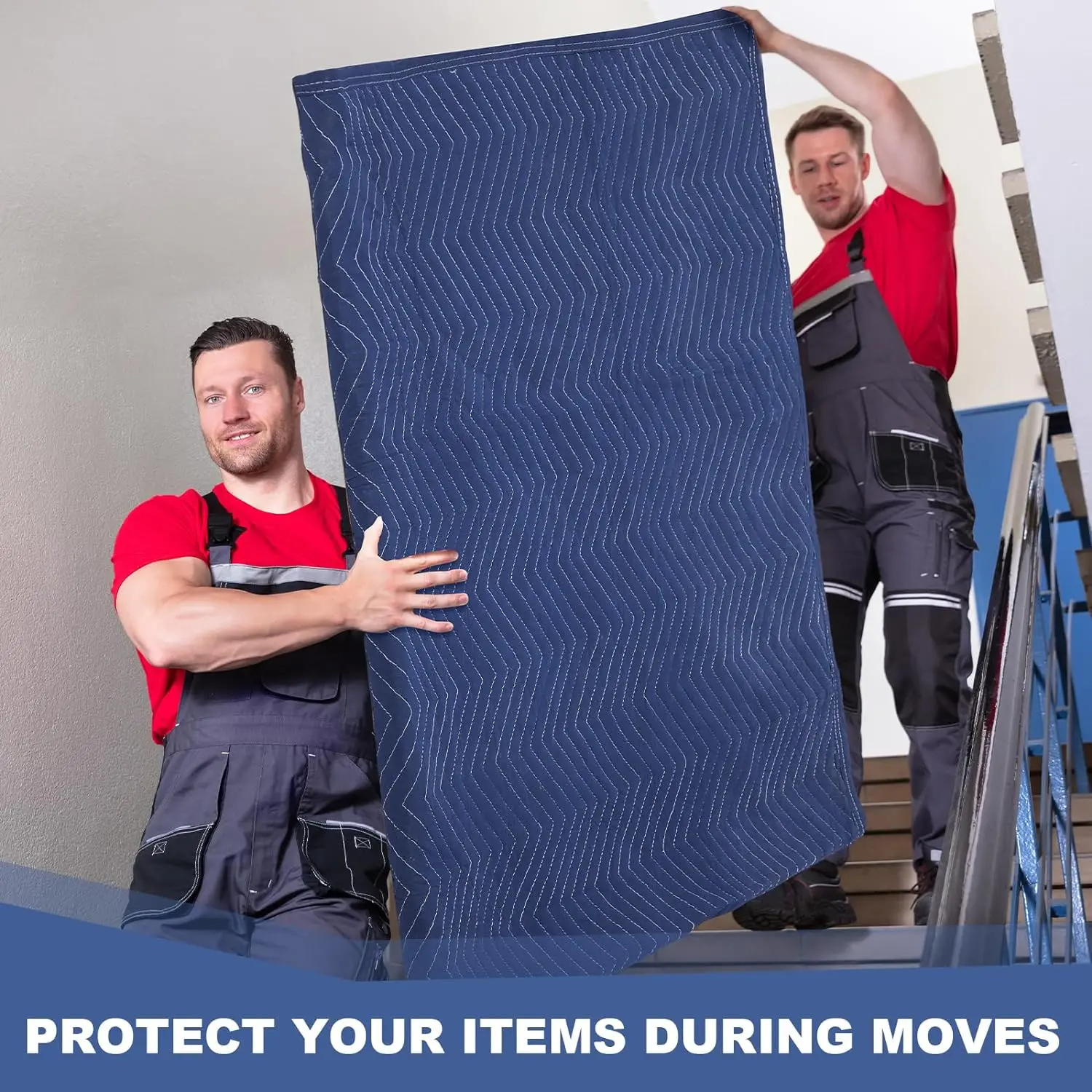 Extra Large Moving Blankets 4.4 Lb Heavy Duty Moving Pads Moving And ...