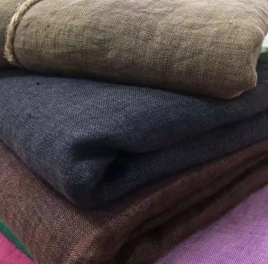 Enzyme Washed French Linen Fabric - Soft & Sustainable