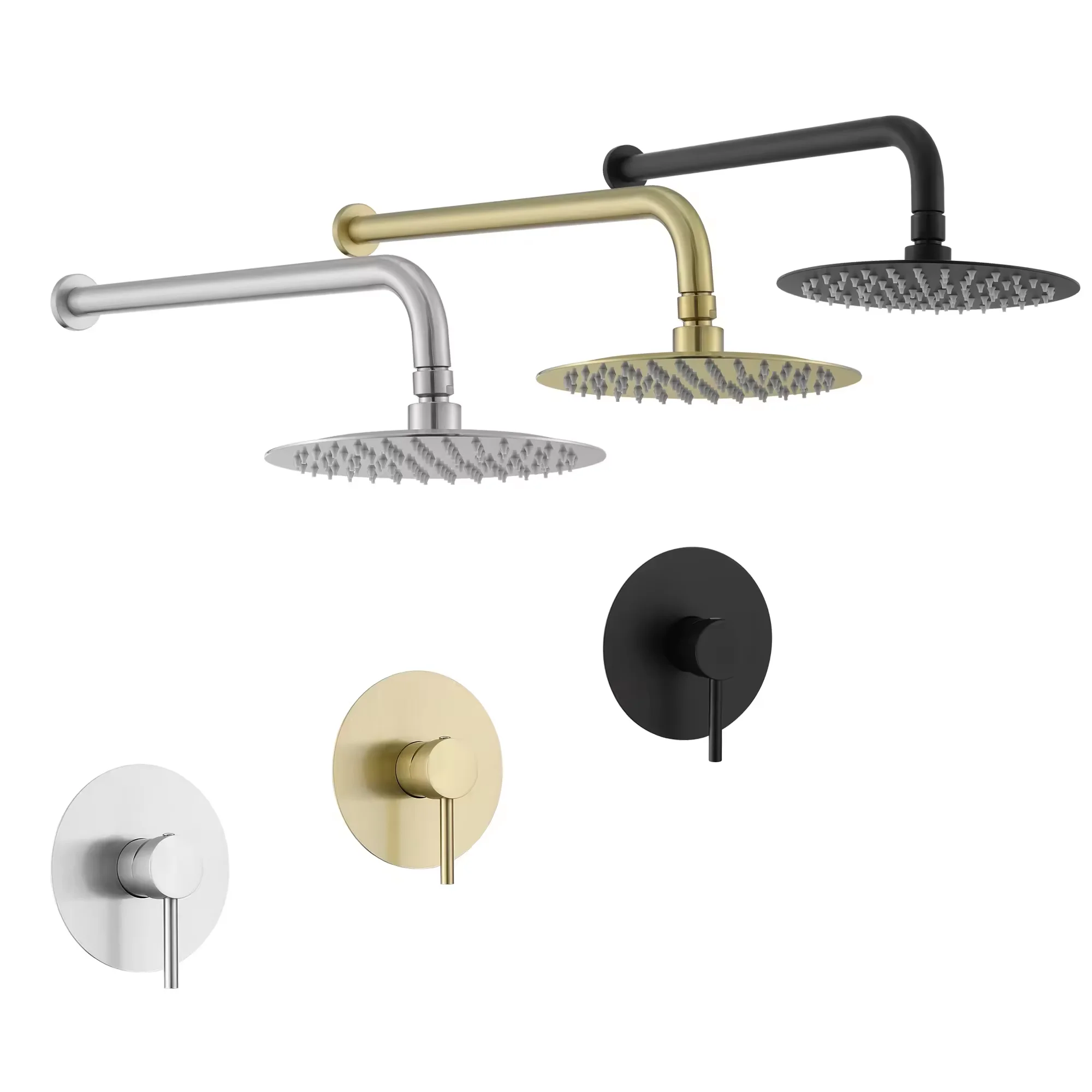 High Quality Hot Sale Concealed Wall Mounted Bathroom Shower Faucet Set ...