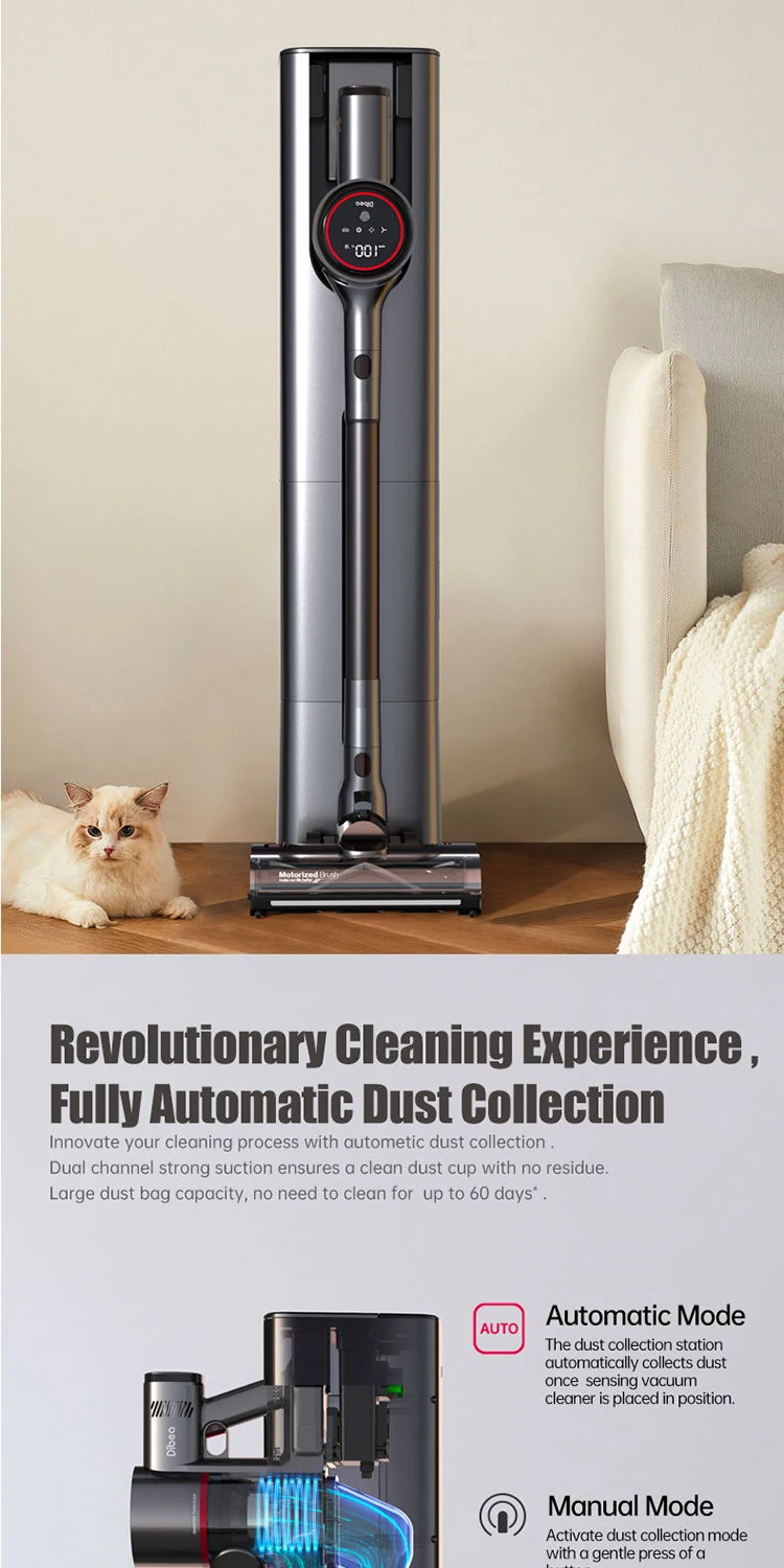 Dibea G26 JCT Cordless Stick Vacuum Cleaner - Intelligent & Eco-friendly