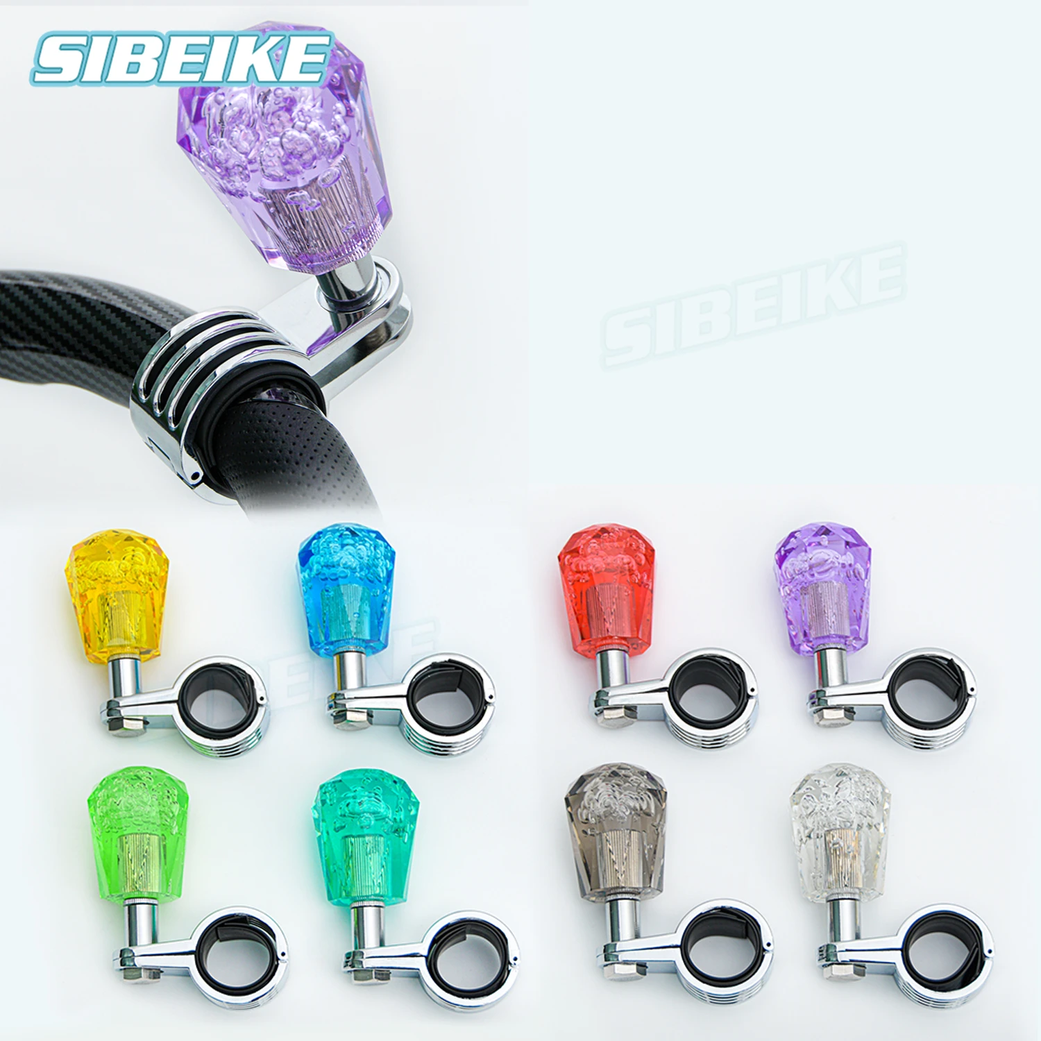 JDM Car Accessories Crystal Bubble Steering Wheel Spinner Knob Booster ...