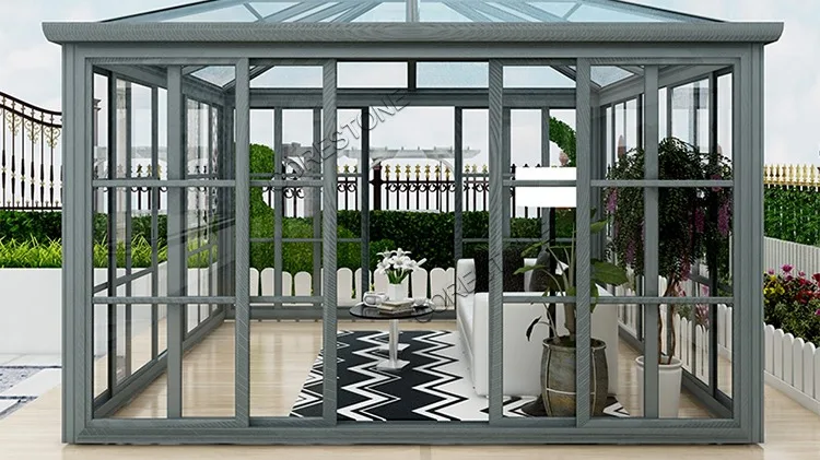 Prefab Lean To Sunroom Conservatory Greenhouse Sun Room Sunroom Glass ...
