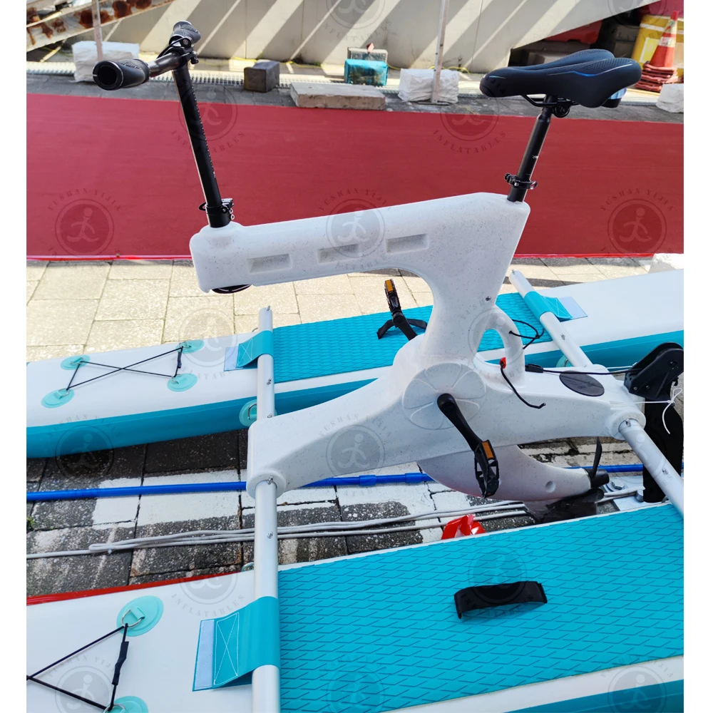 New Design Inflatable Single Water Bike Pedalo Pedal Boat
