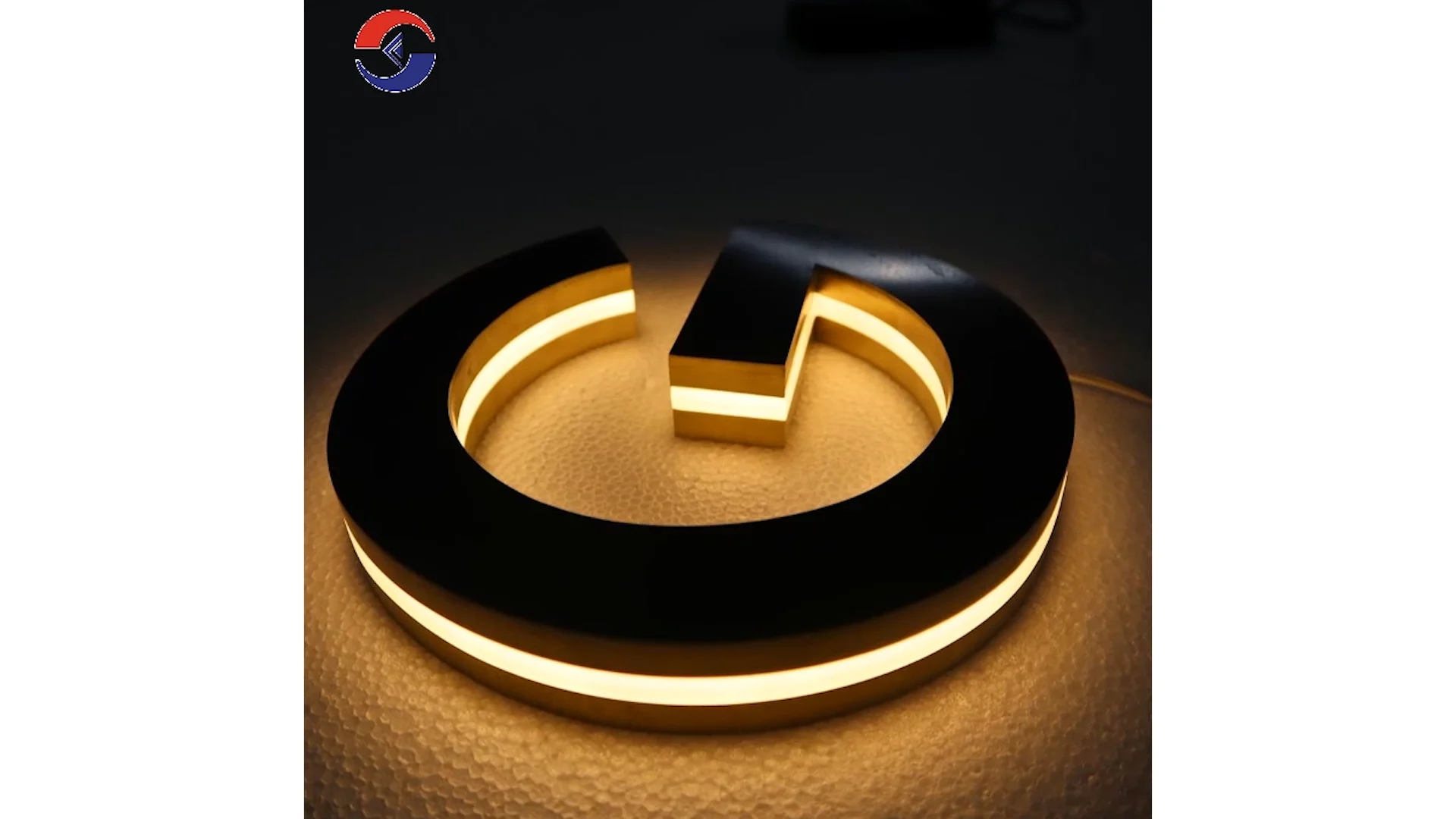 Shining Gold Mirror Stainless Steel Backlit Letter Sign Halo-lit ...