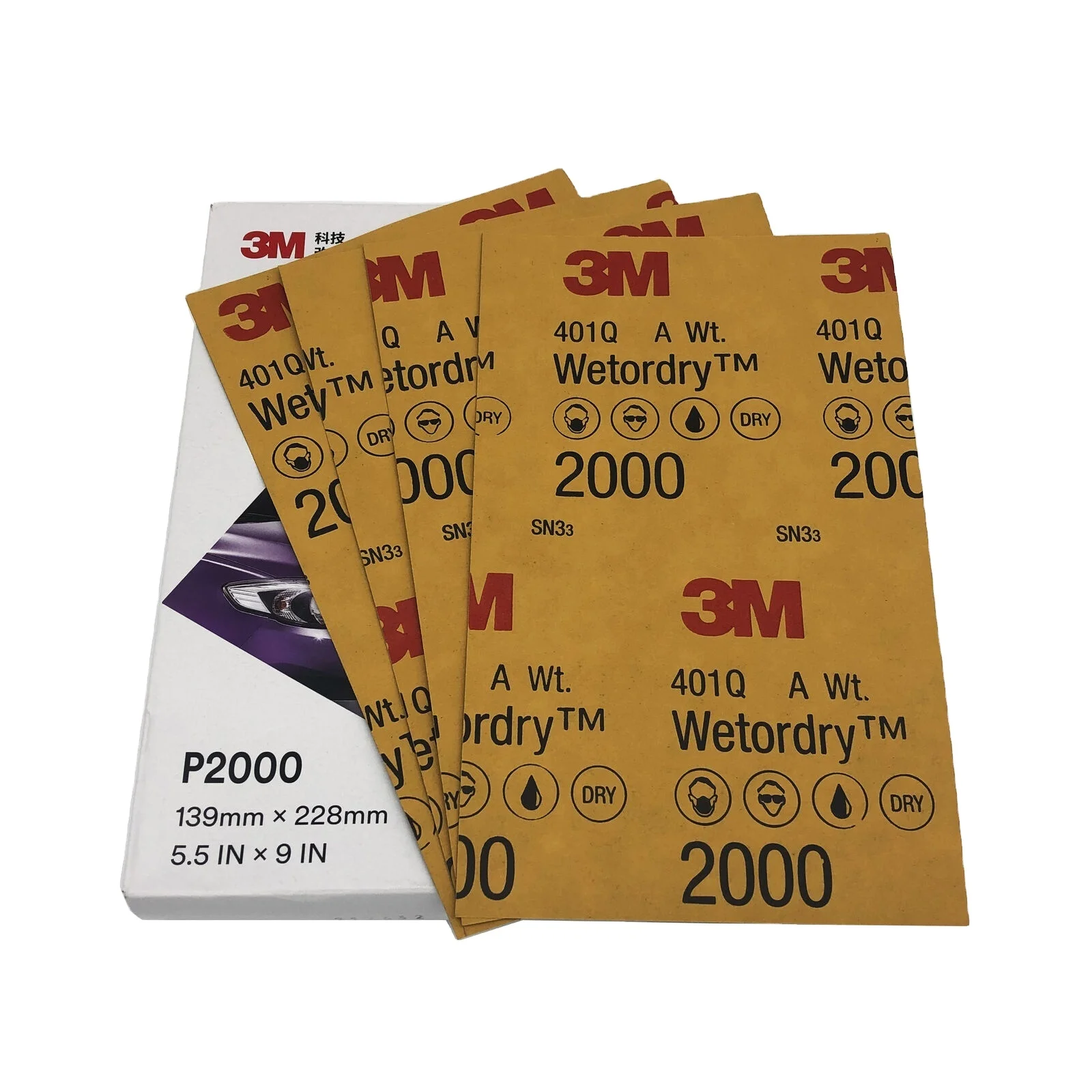 3M Sandpaper 401Q - High Performance Wet and Dry Sanding