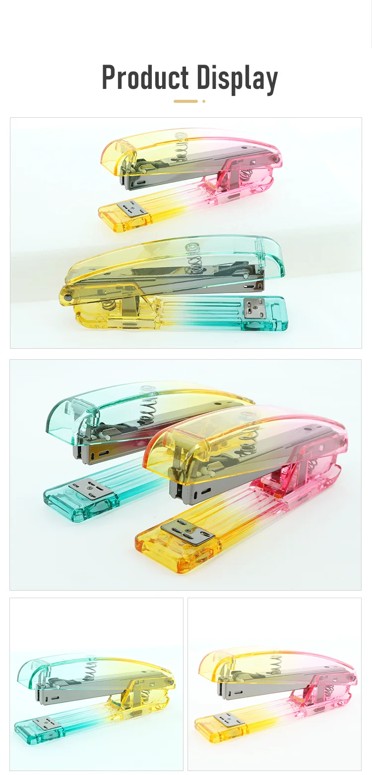 Customizable Colourful Small Acrylic Stapler Manual Power Document ...