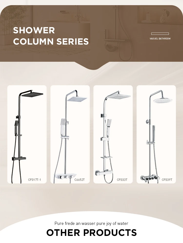 Modern Black Stainless Steel Mechanical Brass Shower Column For Sale ...