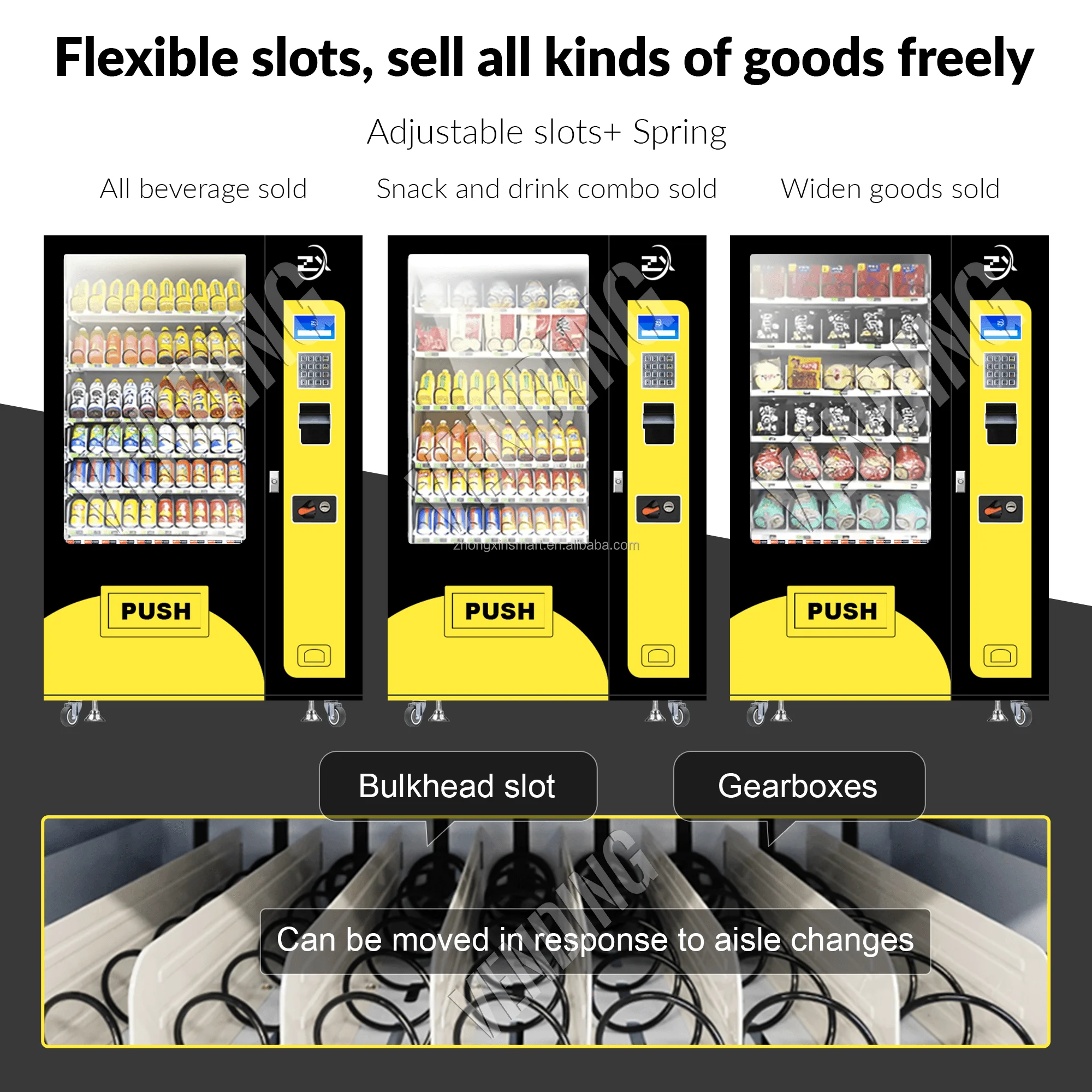 Zxvending 24 Hours Self Auto Service Combo Snack and Beverage Vending ...