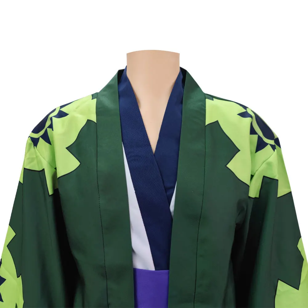 Anime One Piece Roronoa Zoro Cosplay Costume Wano Kuni Country Kimono ...