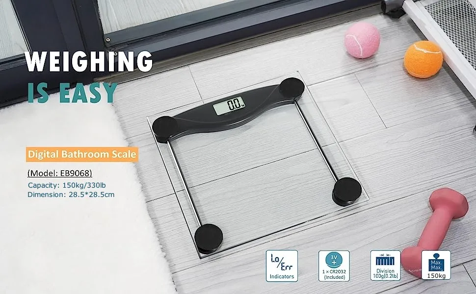 Large LCD Backlight Glass Personenwaage Scale Online Trend 150kg Human ...