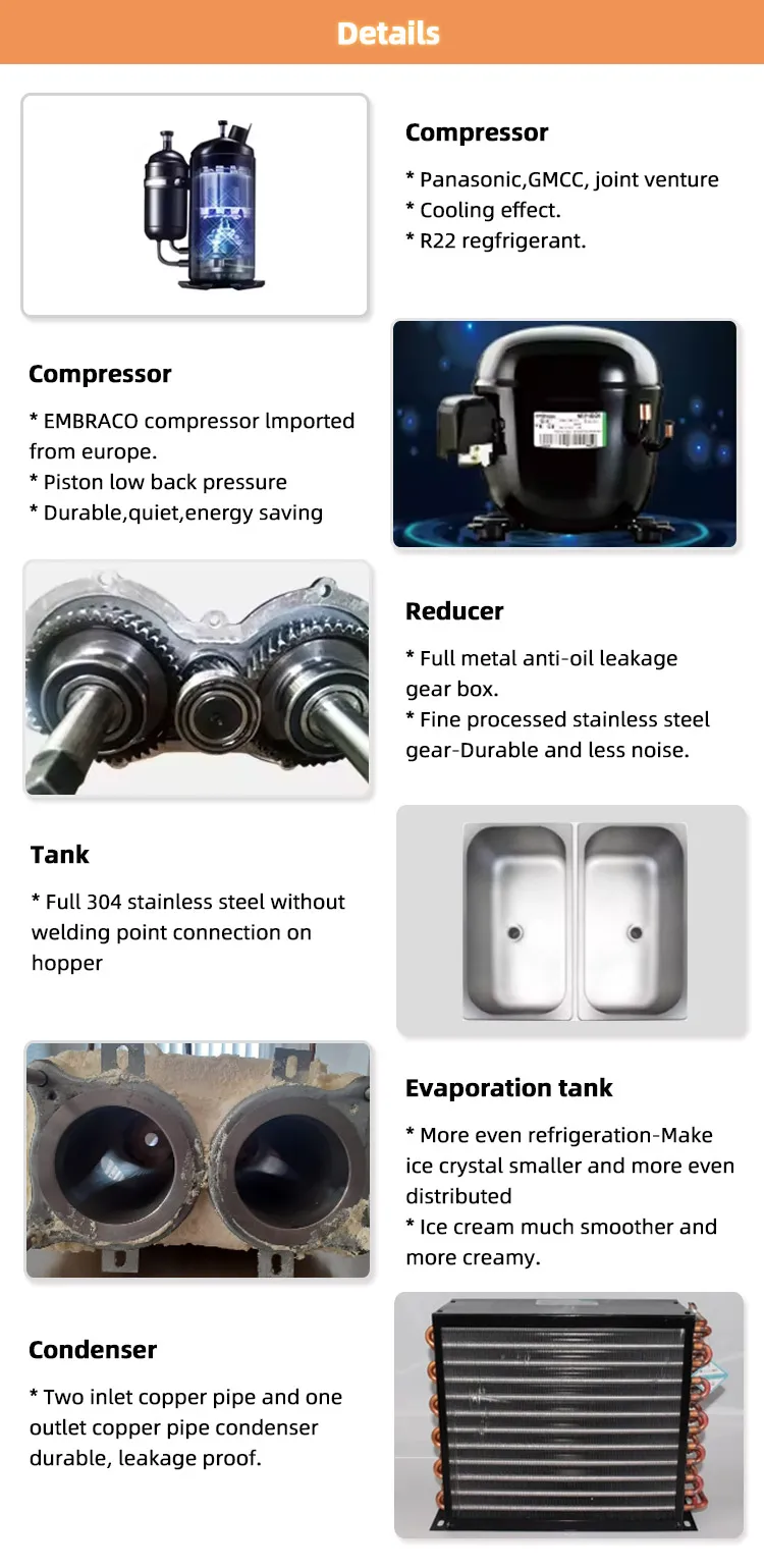 MAILECHU Swirl Freeze Ice Cream Machine - Easy & High Performance