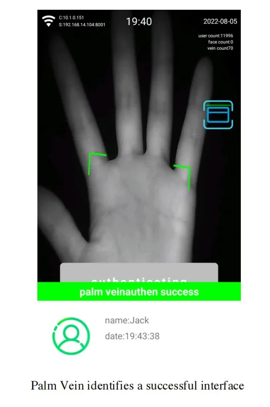 Biometric Palmprint Palm Vein Scanner Biometrics Palm Vein Achine With ...