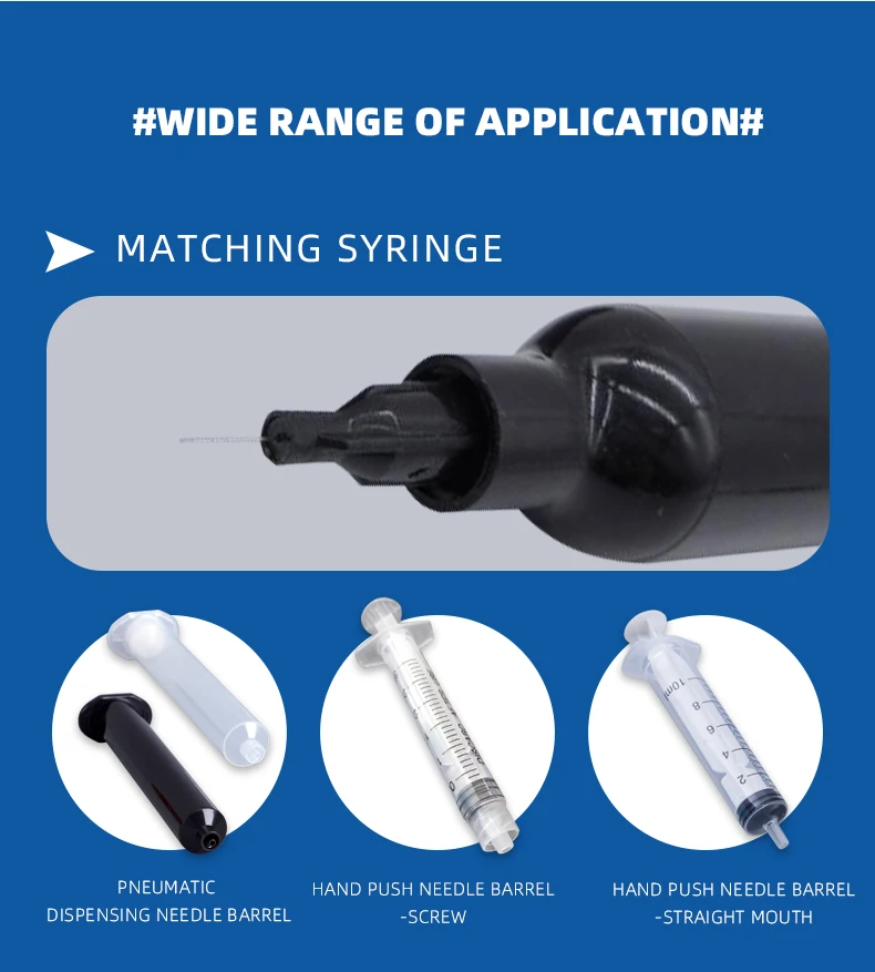 Black Syringe Dispenser Needle - Industry UV Plastic & Stainless Steel ...