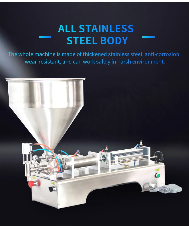 Bn Semi Automatic Pneumatic Liquid Filling Machine Shampoo Cosmetics ...