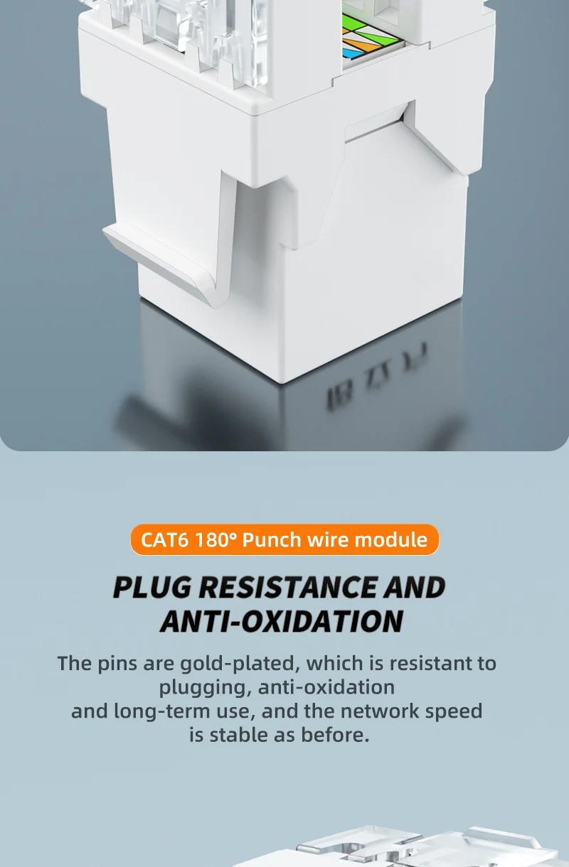 Factory Price CAT6 Unshielded Network Module CAT 6 Keystone Jack 180 ...