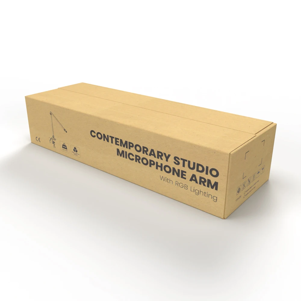 MDS16-1L RGB Lighting Slim Adjustable Mic Stand for Podcasting